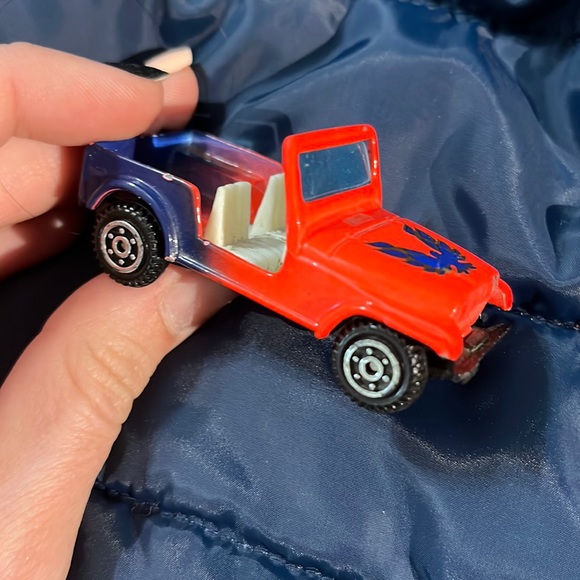 Toys | Yatming 168 Jeep Cj7 No Top Orange Blue Eagle On Hood Cj7 164 ...